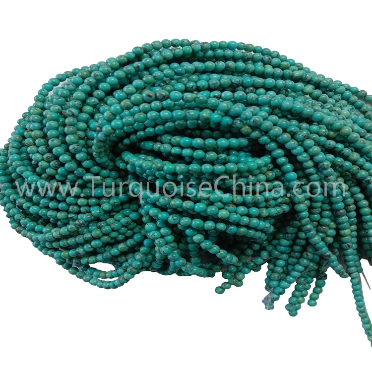 Beautiful Compressed Turquoise Round Beads For Making Jewelry