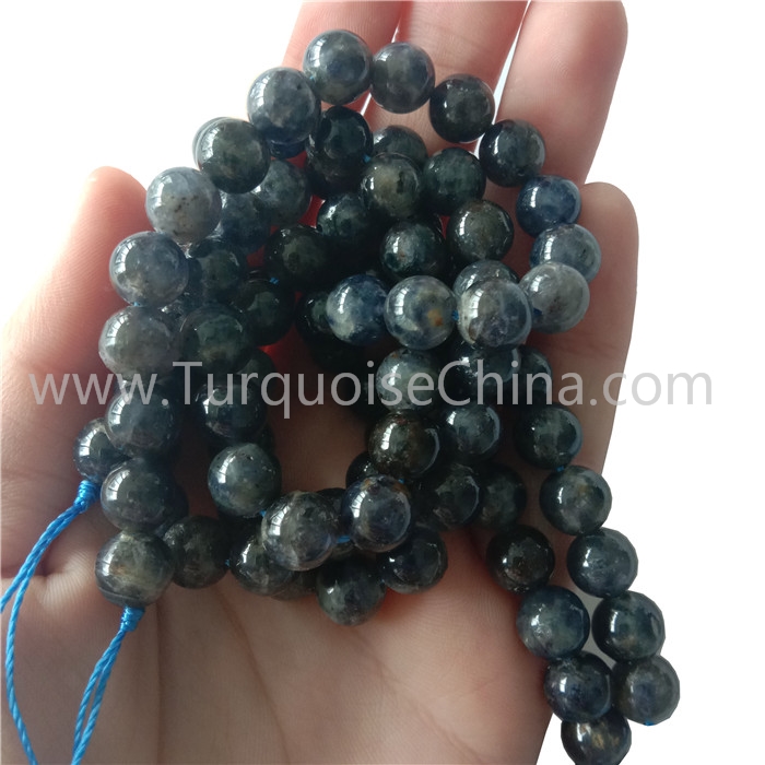 Natural Lolite Round Beads strings Gemstone Gift